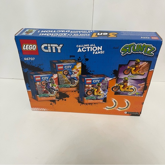 Lego | Toys | Lego City Stuntz Value Set 3 Minifigures 3 Bikes And ...